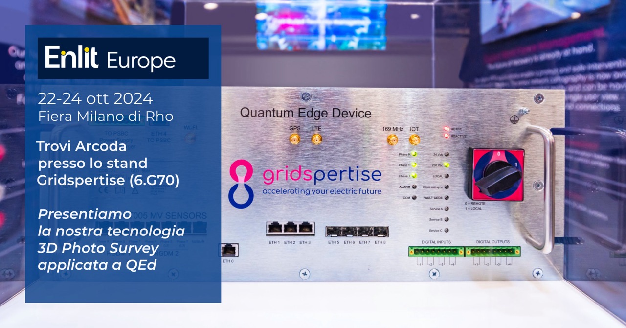 Saremo a Enlit Europe 2024 con Gridspertise - Arcoda pressroom